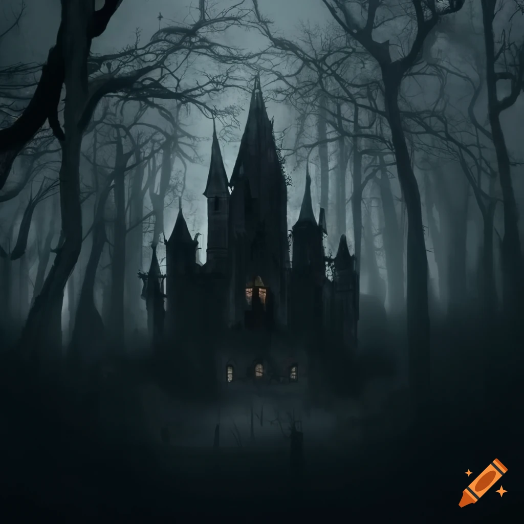 Dark Forest Night Castle