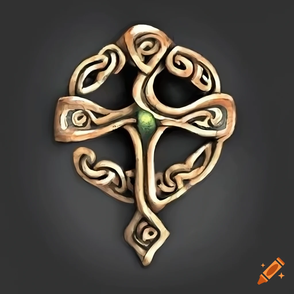 Celtic fibula drawing on Craiyon