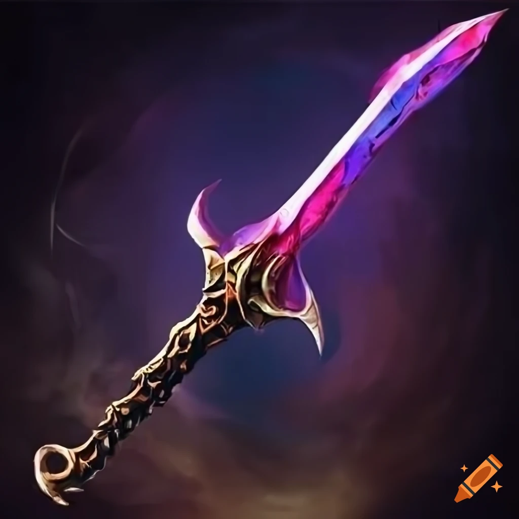 Artistic representation of a draconic dream sword on Craiyon