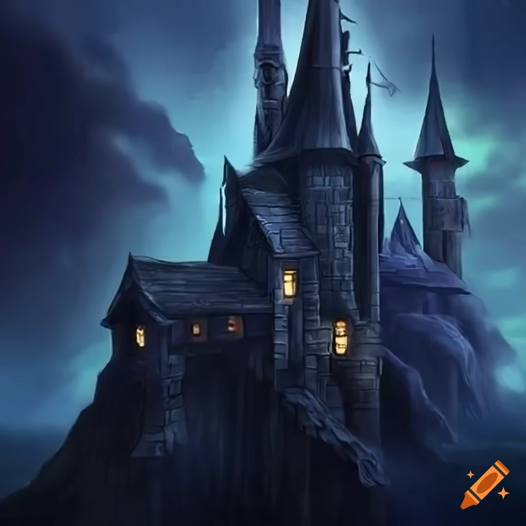 Image of a spectacular wizard's tower on Craiyon