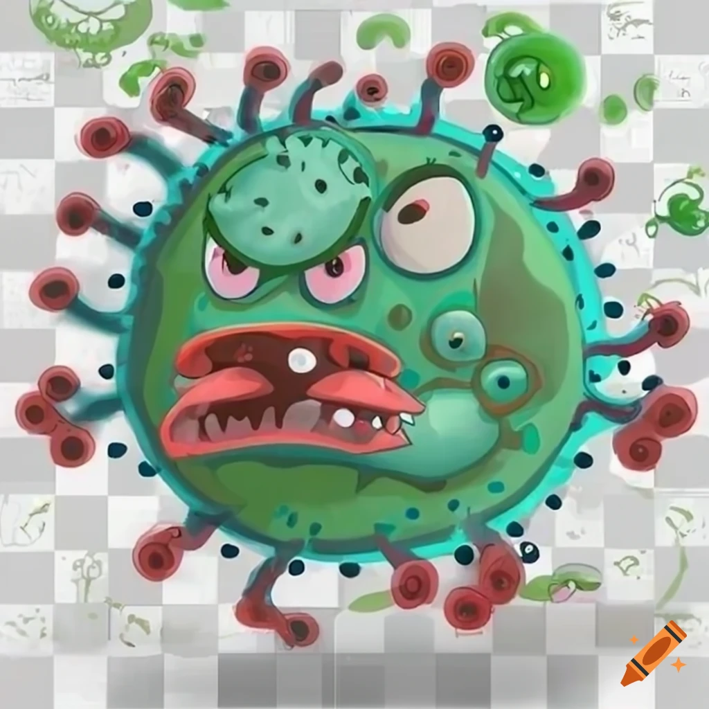 Cartoon Angry Germ