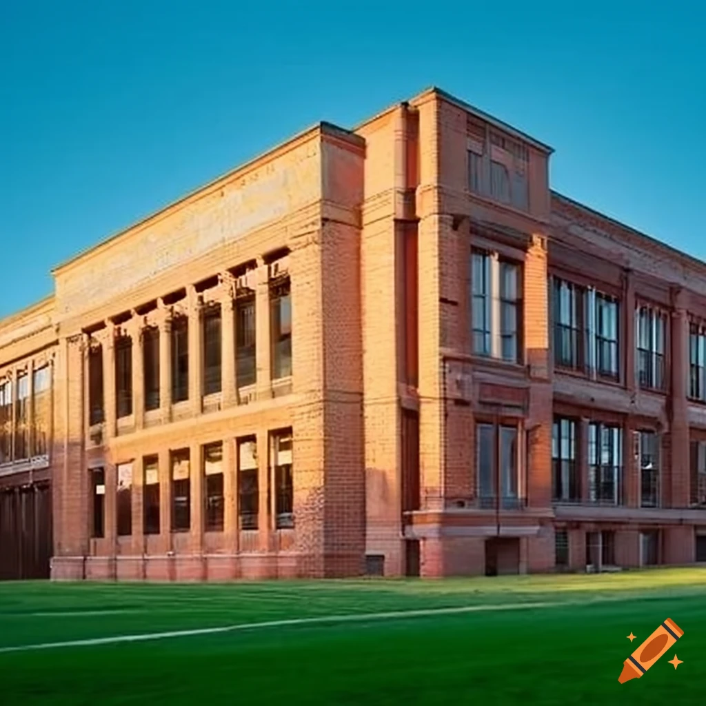 Middle school building on Craiyon