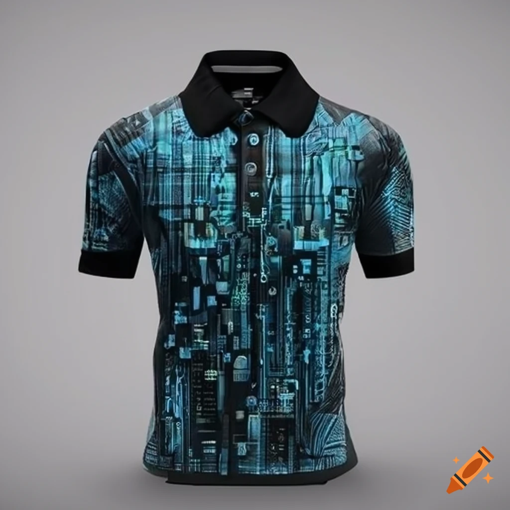 Polo shirt with artificial intelligence design on Craiyon