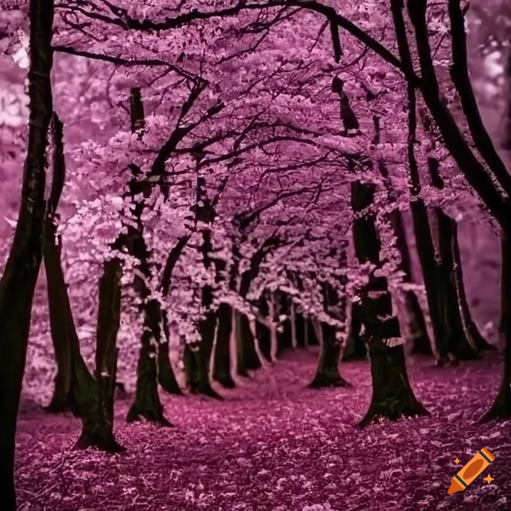 Sakura forest in full bloom on Craiyon