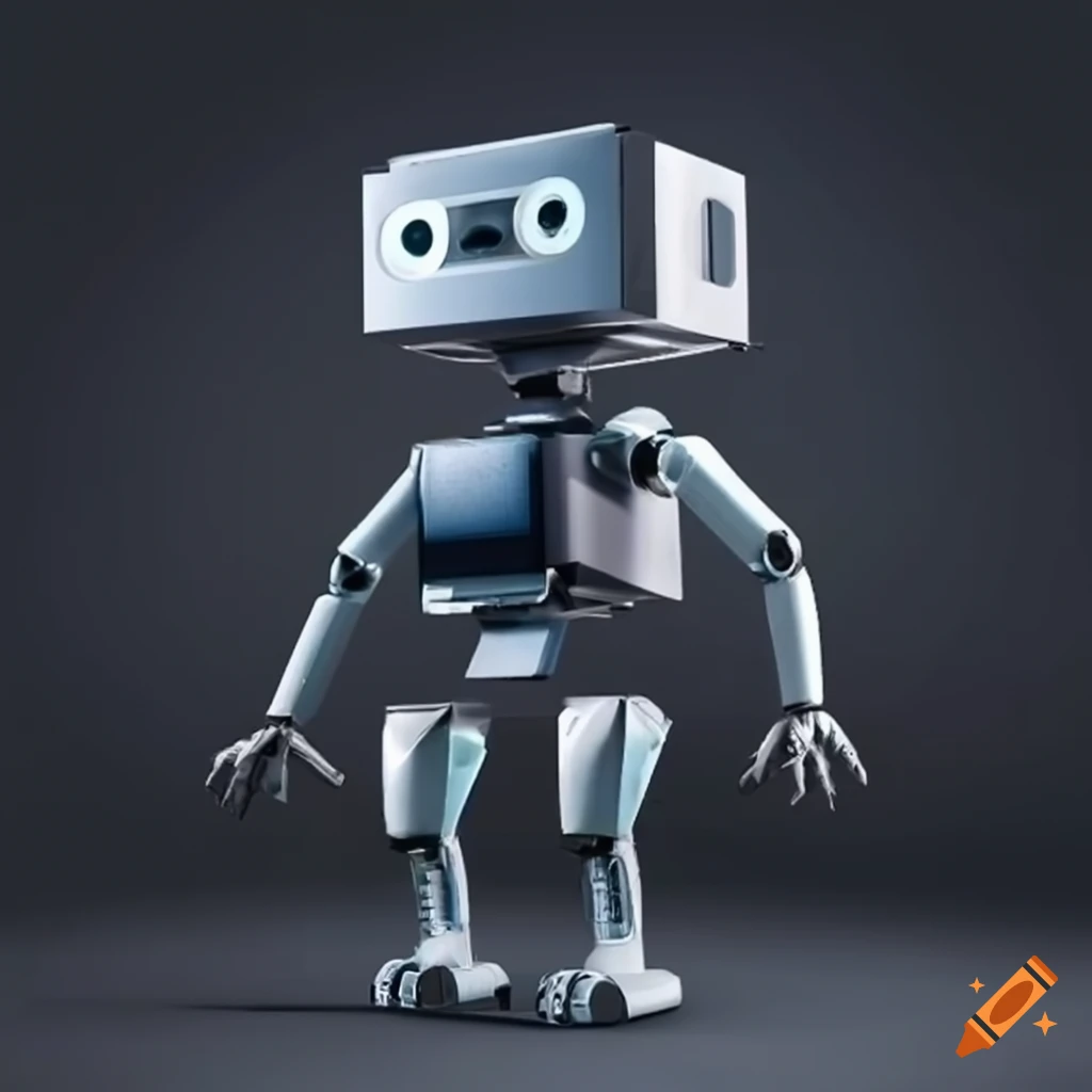 Squared head robot with extended arms and sensor eyes on Craiyon