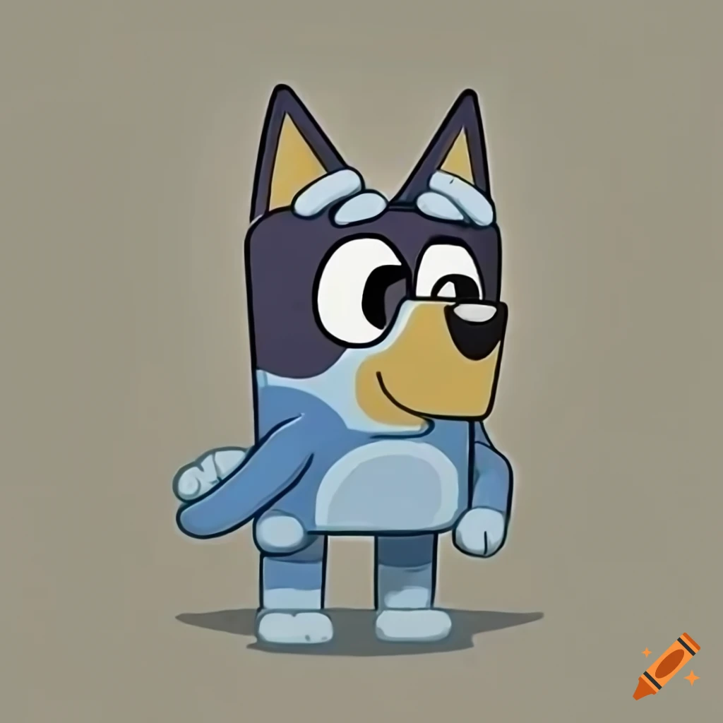Bluey from the beloved animated series on Craiyon