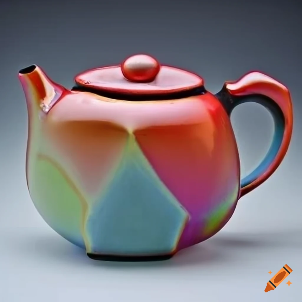Unique ceramic artwork with vibrant colors and abstract designs on Craiyon