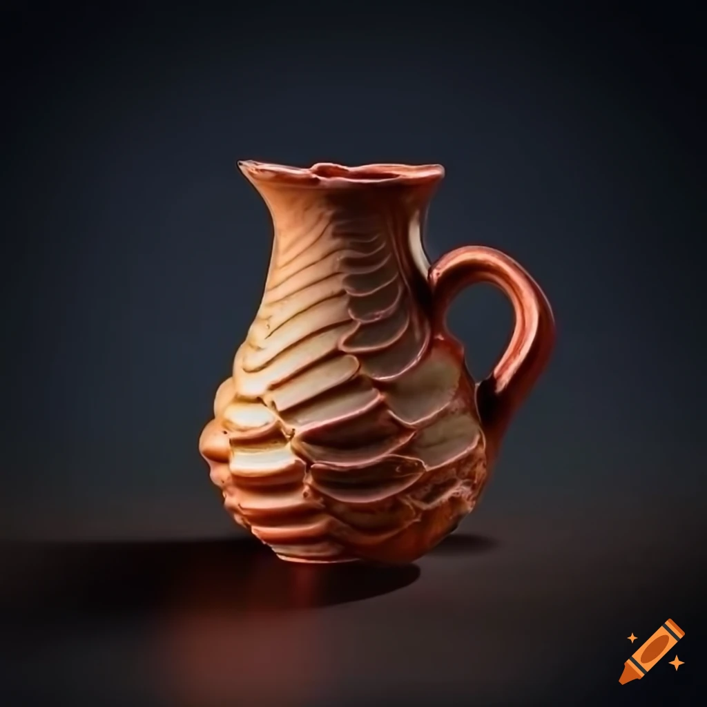 Unique ceramic pottery with abstract designs on Craiyon
