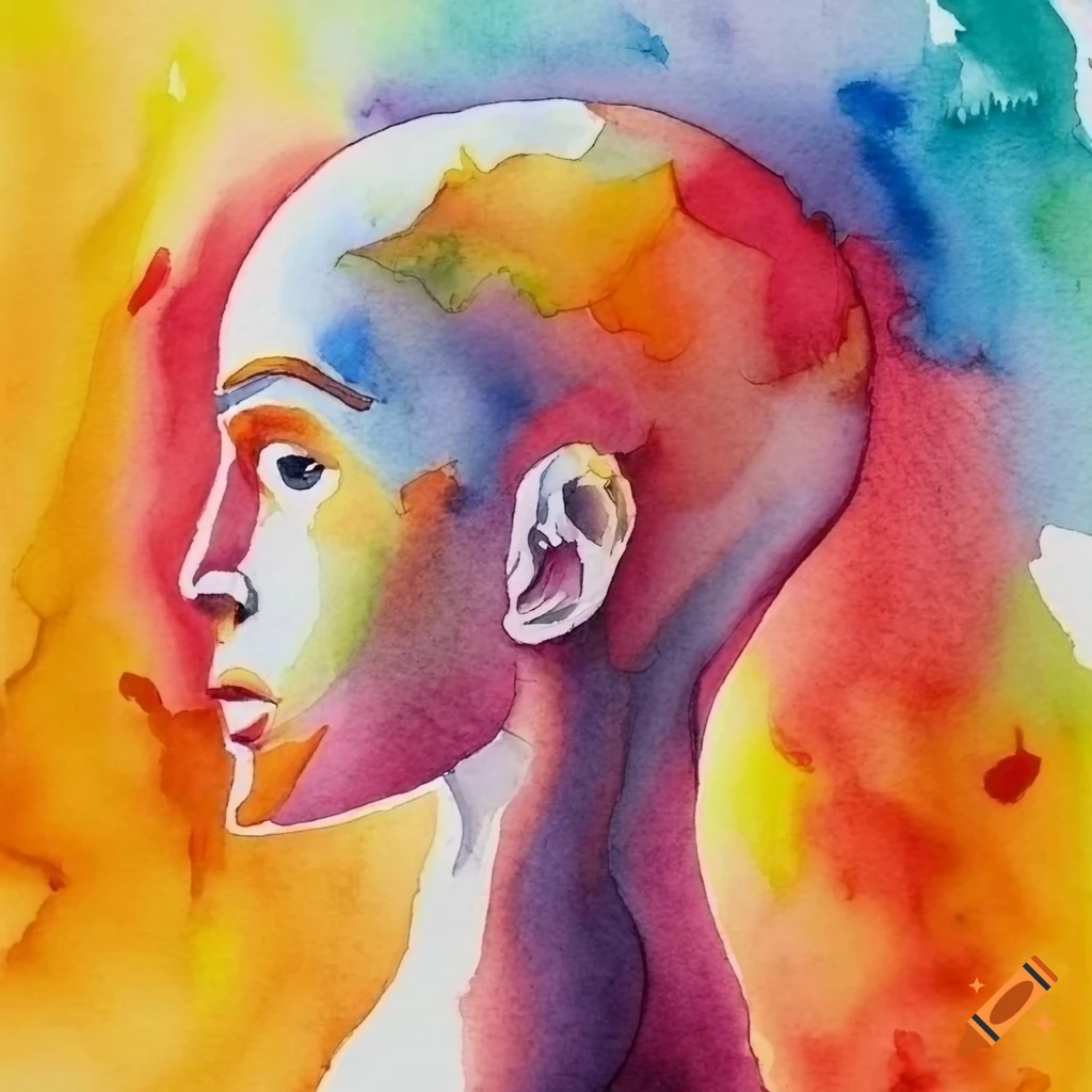 Watercolor representing human rights on Craiyon