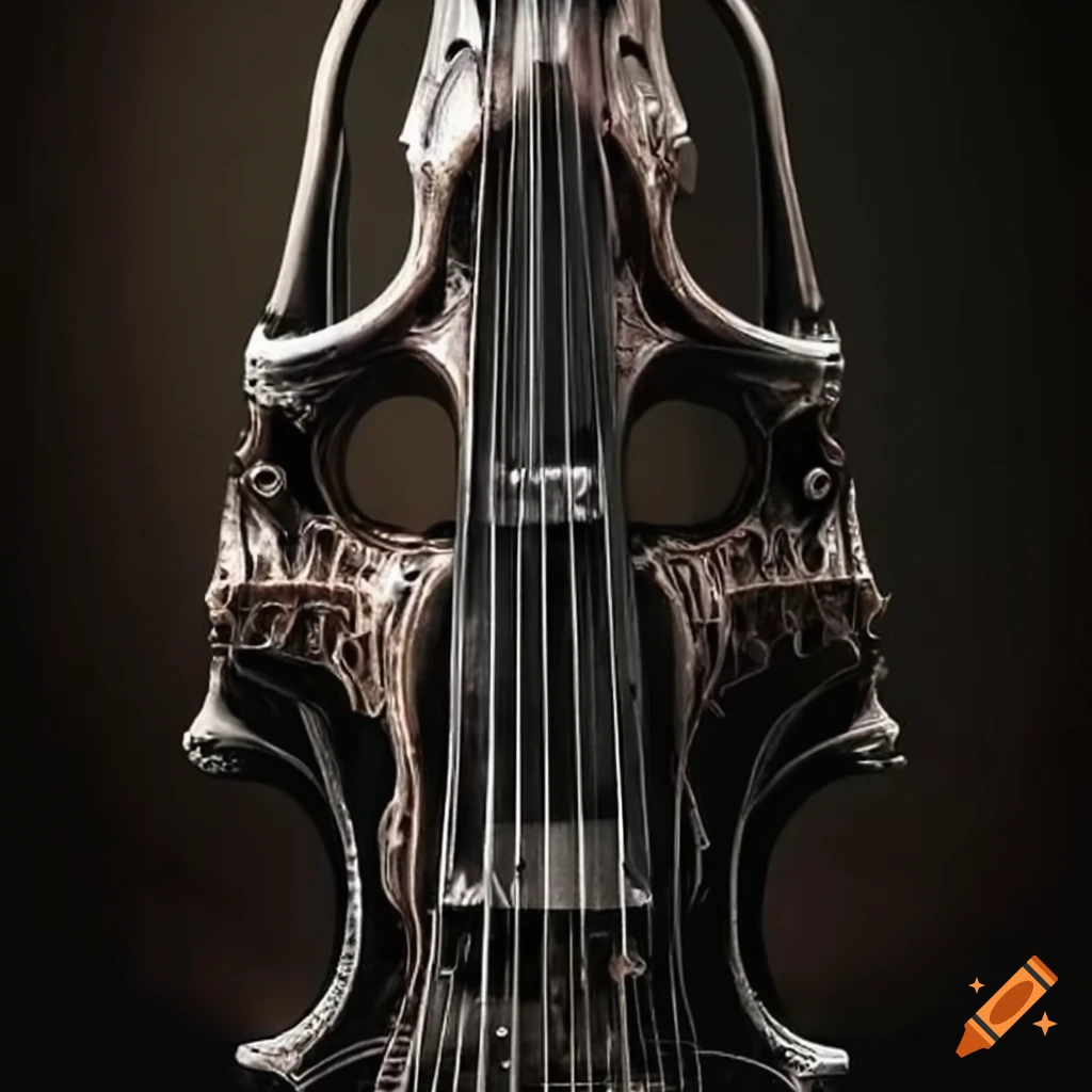 H.r. giger's biomechanical double bass design
