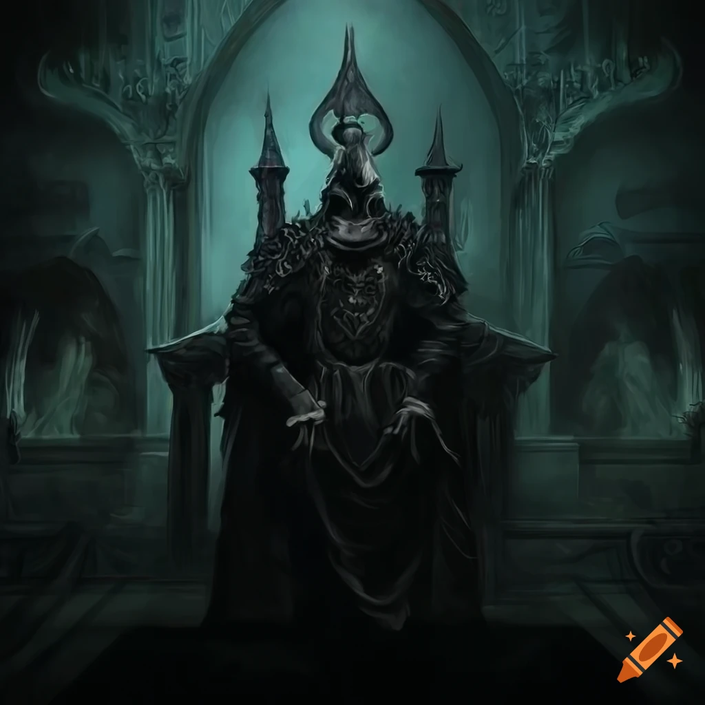 Image of a king on a fiery throne on Craiyon