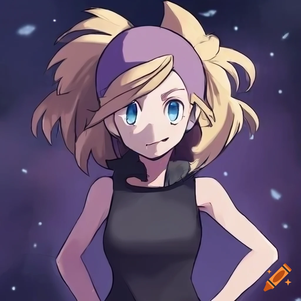 Fan art of a Ghost-type Pokémon Gym Leader on Craiyon