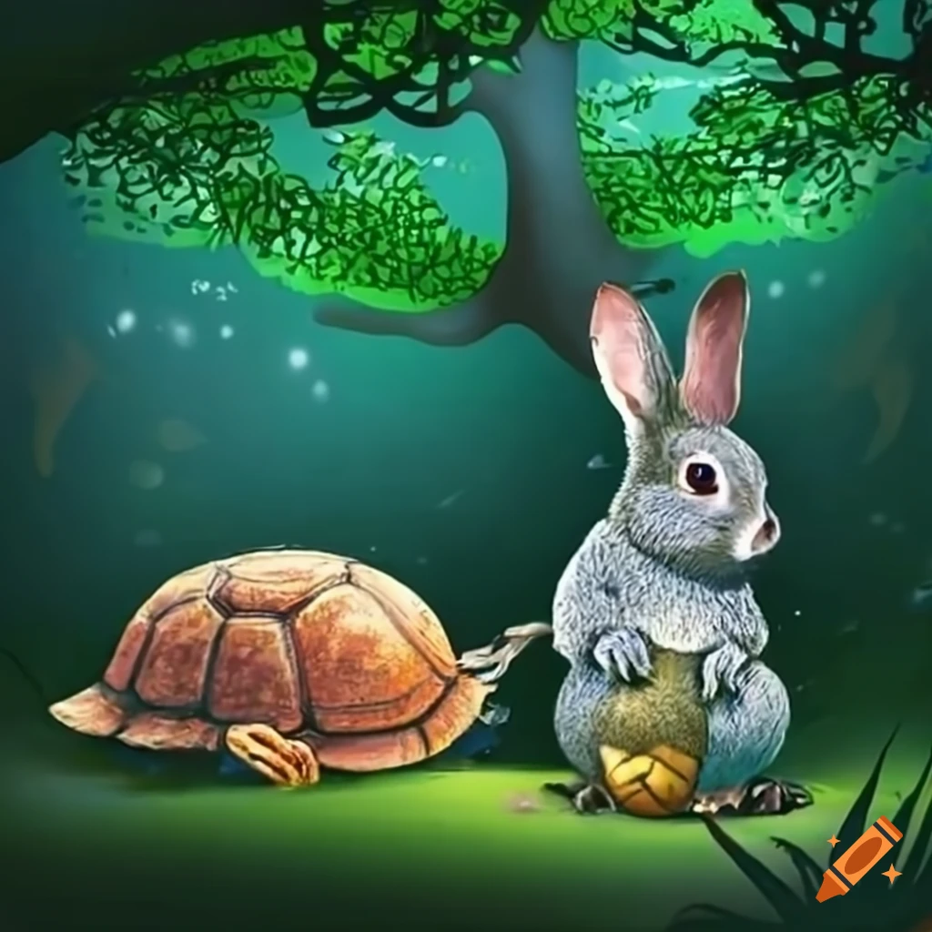 Animals under a magic tree on Craiyon