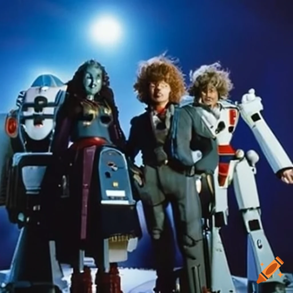 Scene from 1980s doctor who and robotech dark crystal crossover on Craiyon