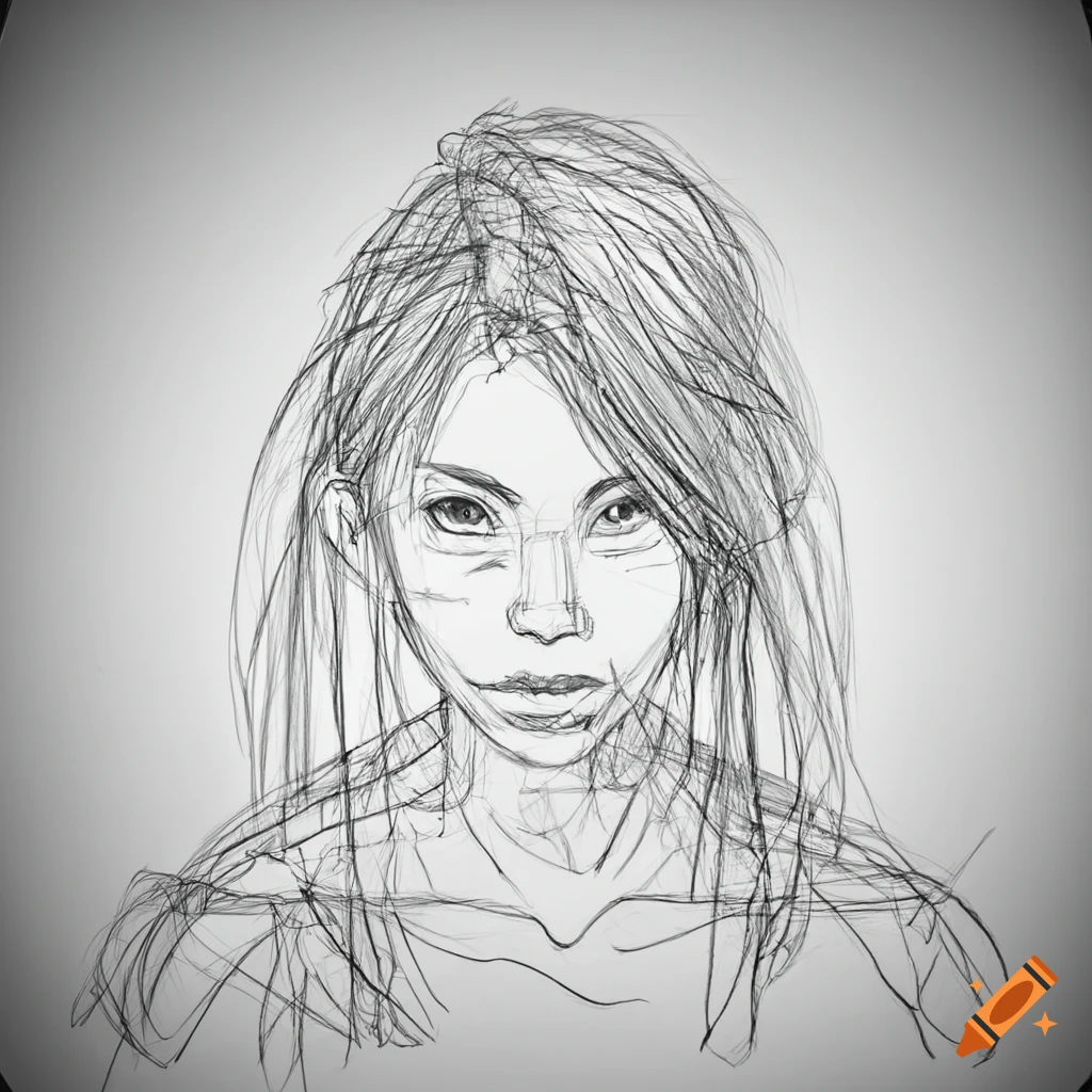 Concept sketch of a Japanese RPG character on Craiyon