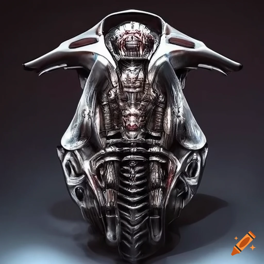 H.R. Giger's biomechanical motorbike from The Joker on Craiyon