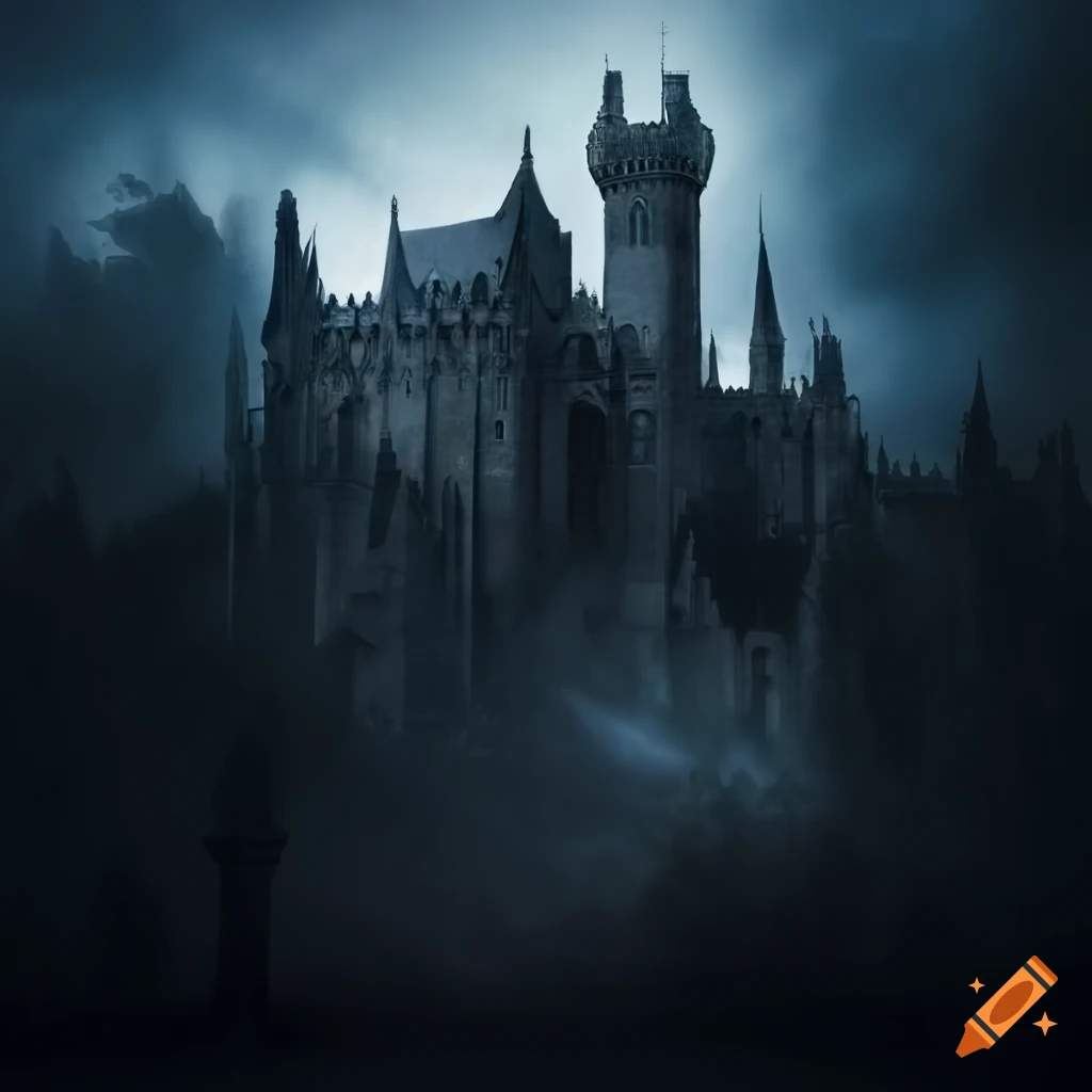 Gothic castle album cover on Craiyon