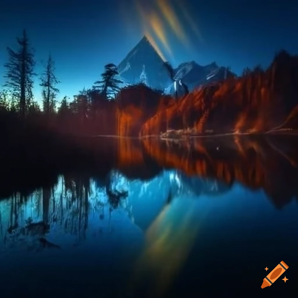 Beautiful and calming landscape on Craiyon