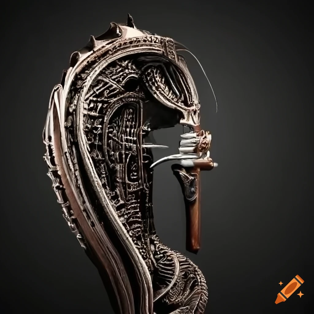 Biomechanical double bass by h.r. giger