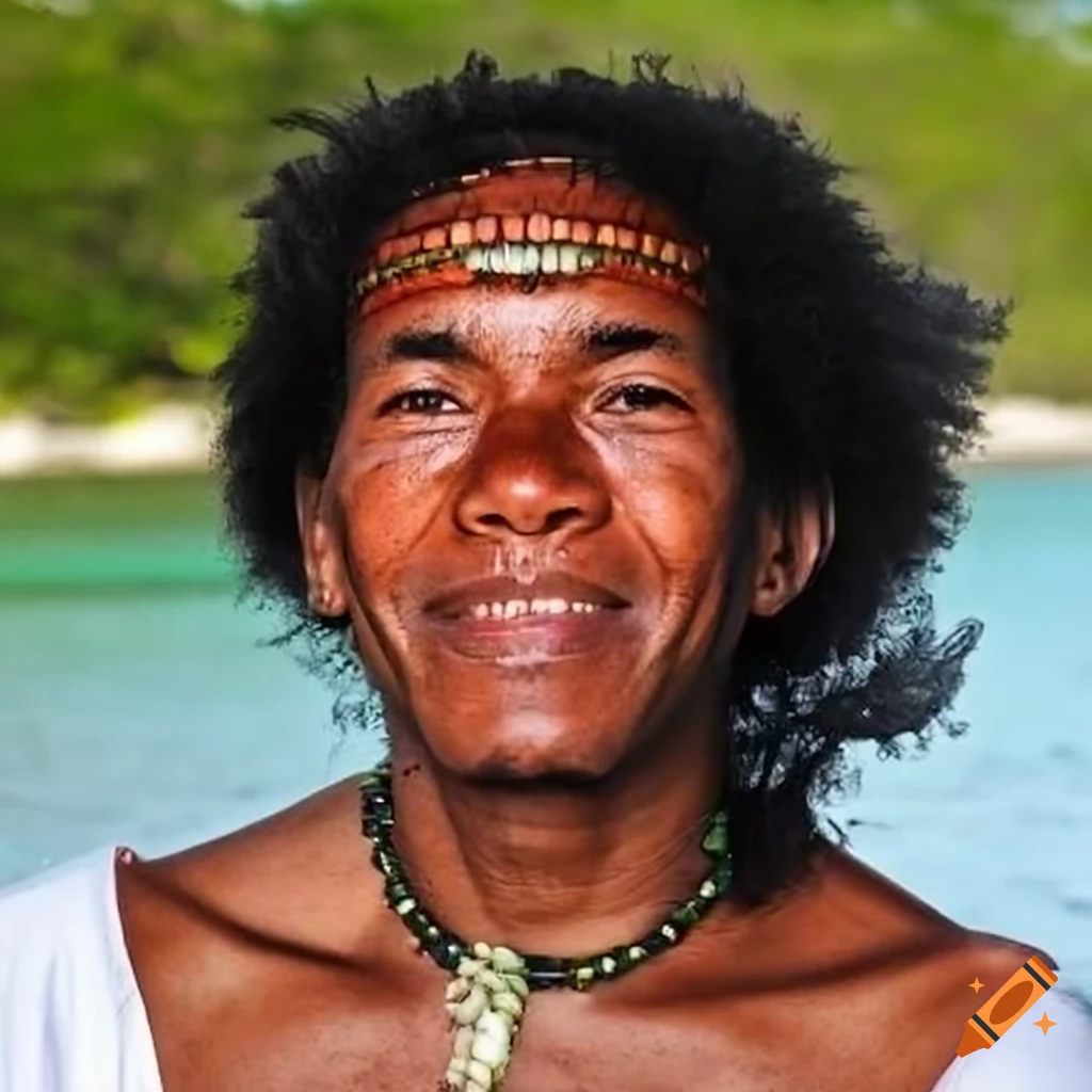 Portrait of a Caribbean Native Islander from the Bahamas on Craiyon