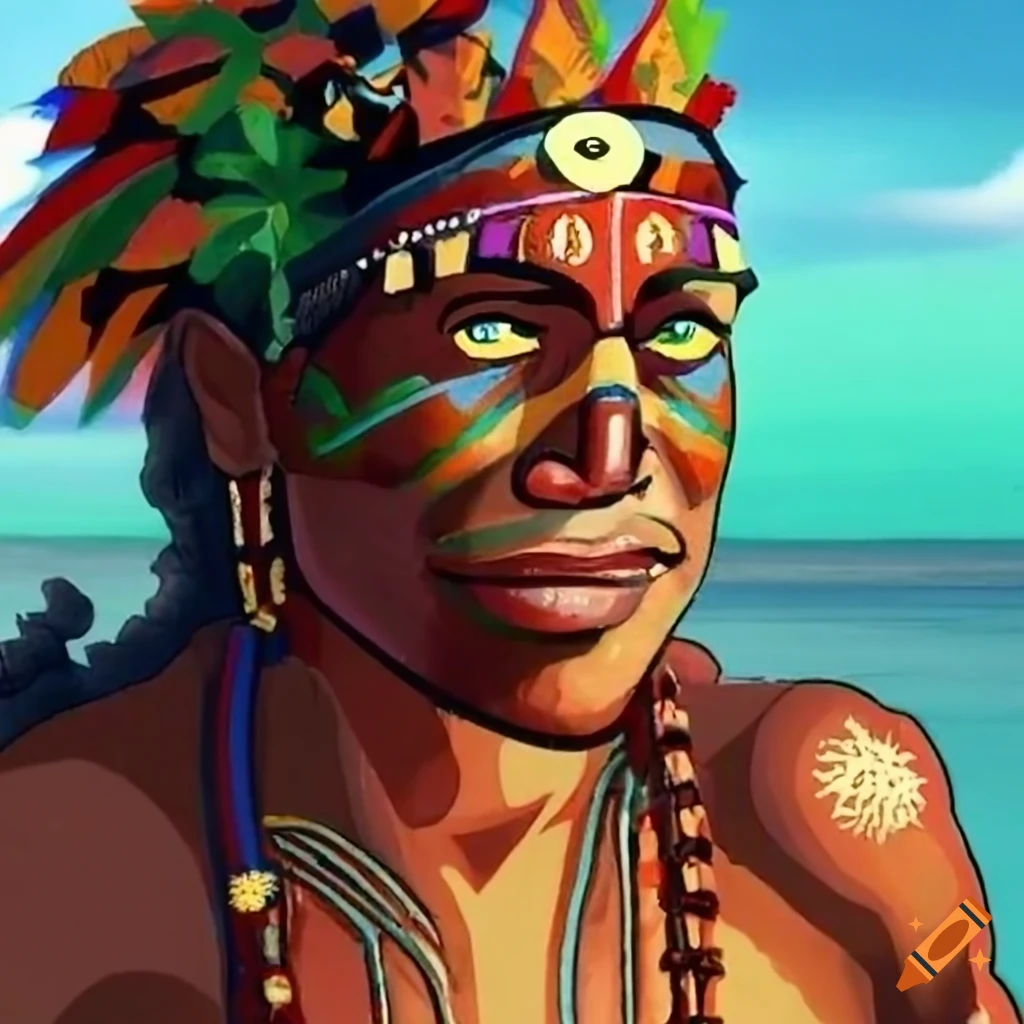 Portrait of a young man from the Bahamas on Craiyon