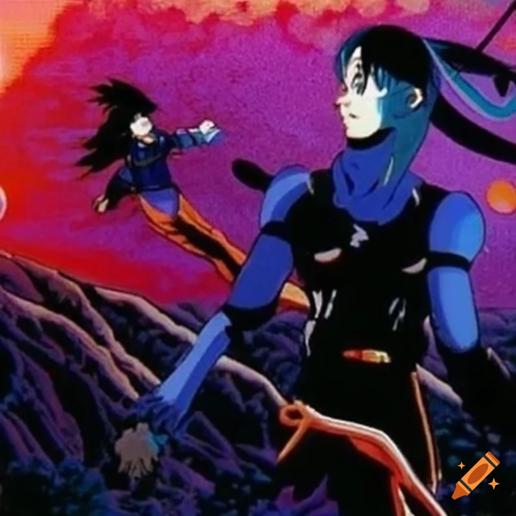 Collage of popular Japanese animation posters on Craiyon