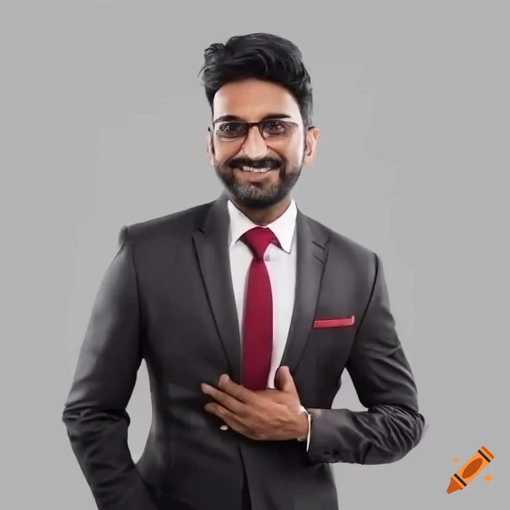 Confident indian businessman in a stylish suit on Craiyon