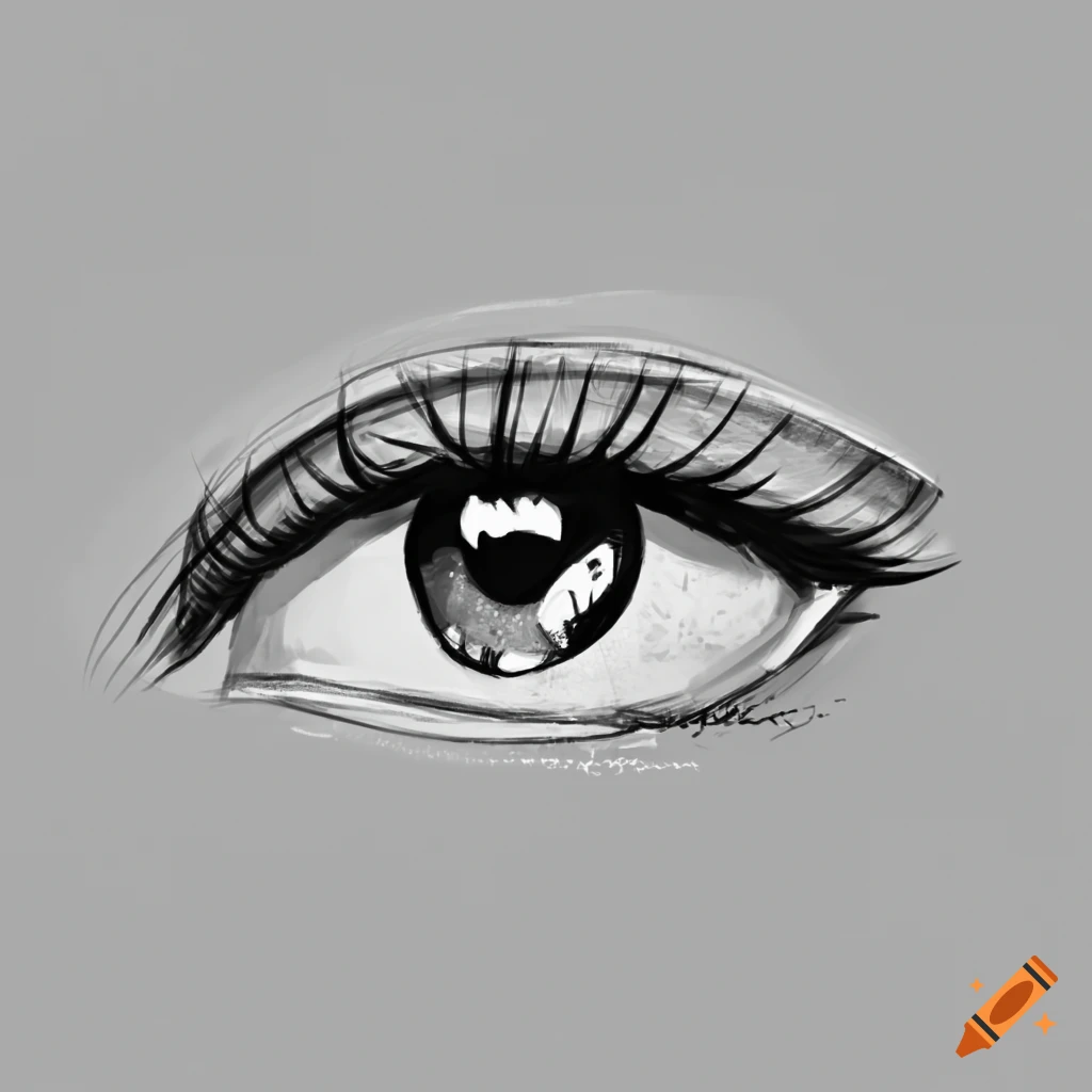 Side view of anime eyes on Craiyon