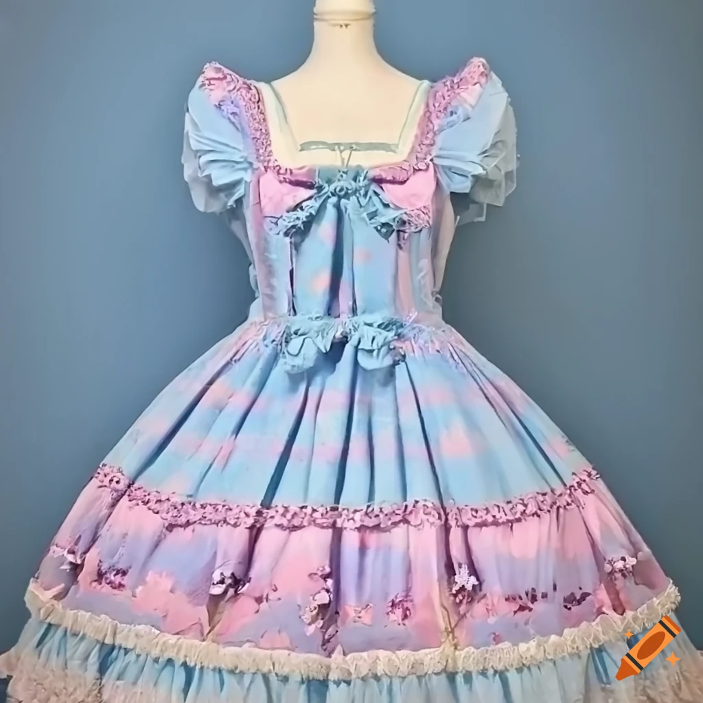 Angelic pretty sweet lolita fashion dress with unicorn-kitten design on ...