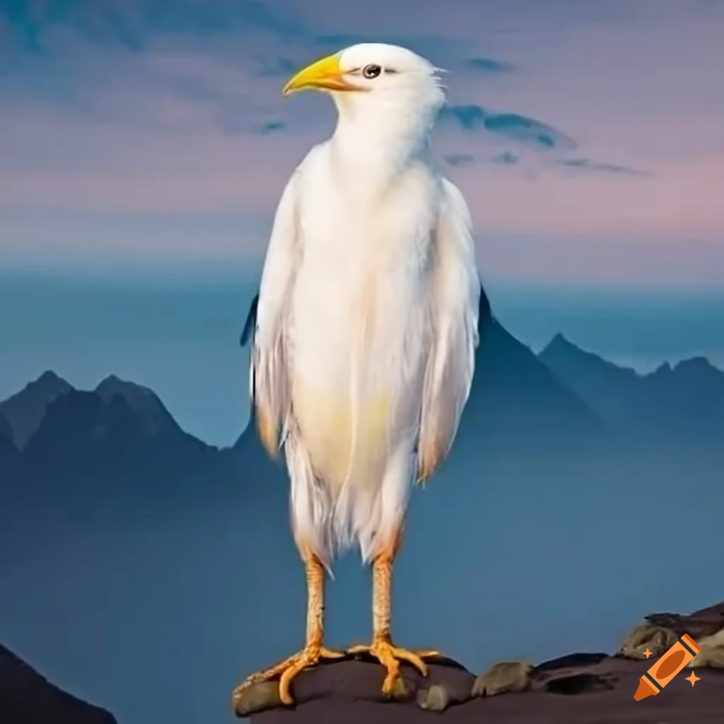 Image of a majestic bird-human hybrid on the Himalayas on Craiyon