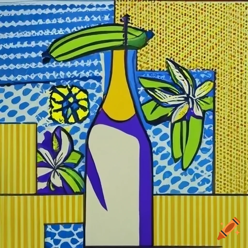 Still life painting with fruits and vegetables in the style of Roy ...