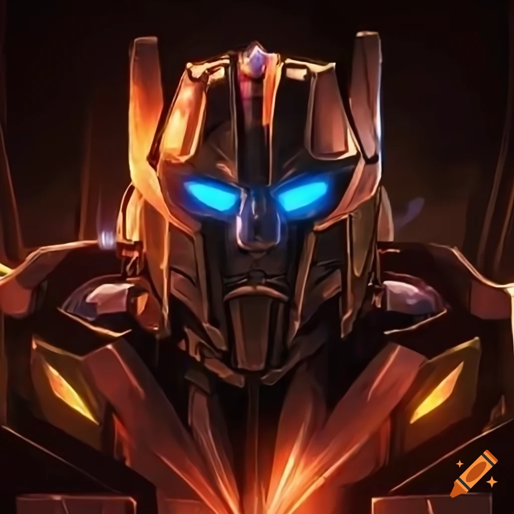 Portrait of a transformer character