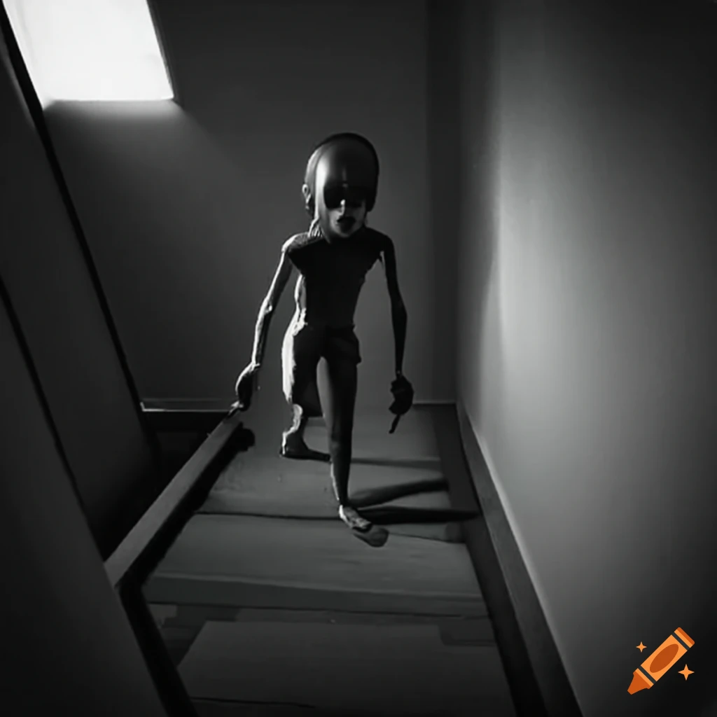 Cctv footage of an alien walking in a house on Craiyon