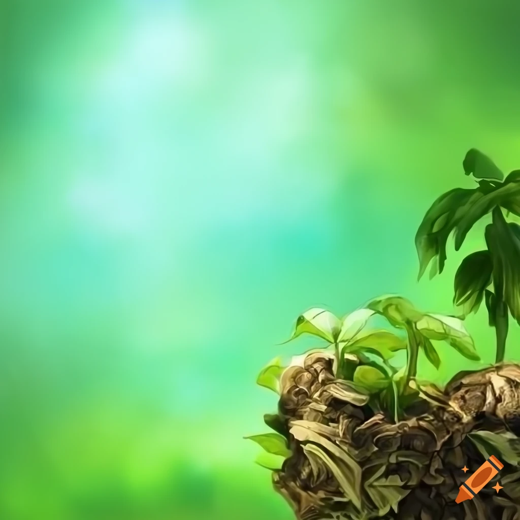 Hero section background for a sustainability blog on Craiyon