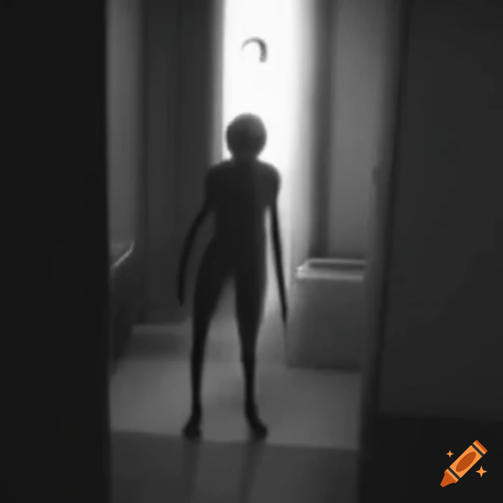 Cctv footage captures an alien inside a house on Craiyon