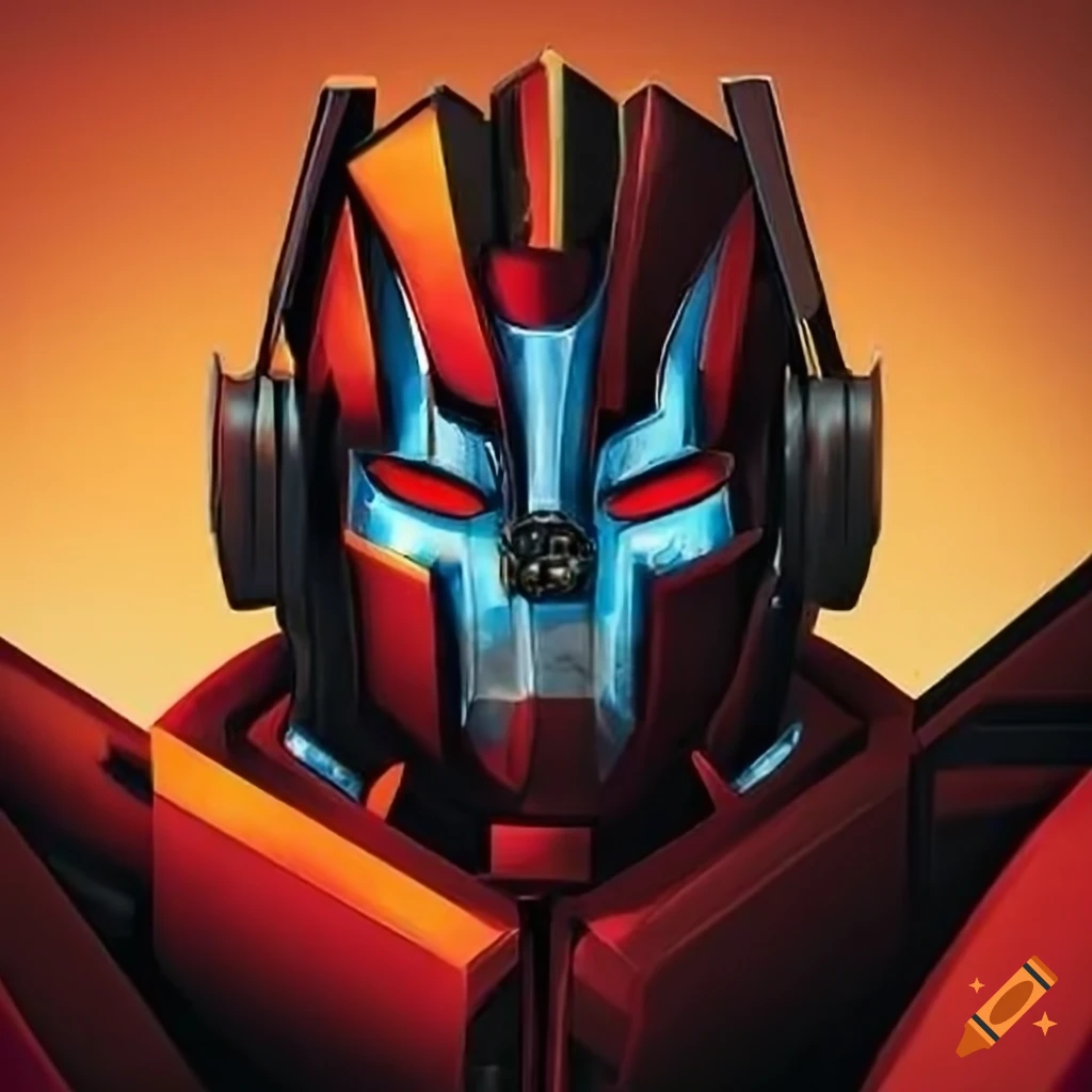 Portrait of a transformer character on Craiyon