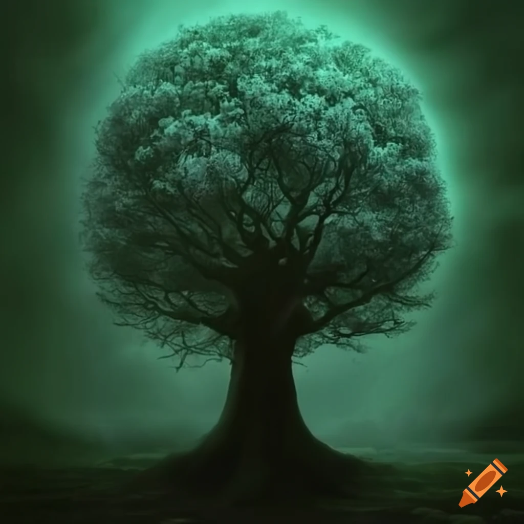 Image of a mystical ancient tree on Craiyon
