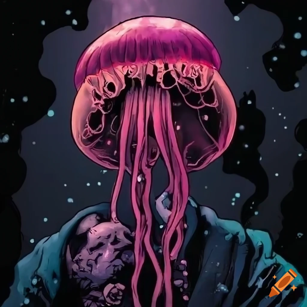 Villain character from a noir graphic novel on Craiyon