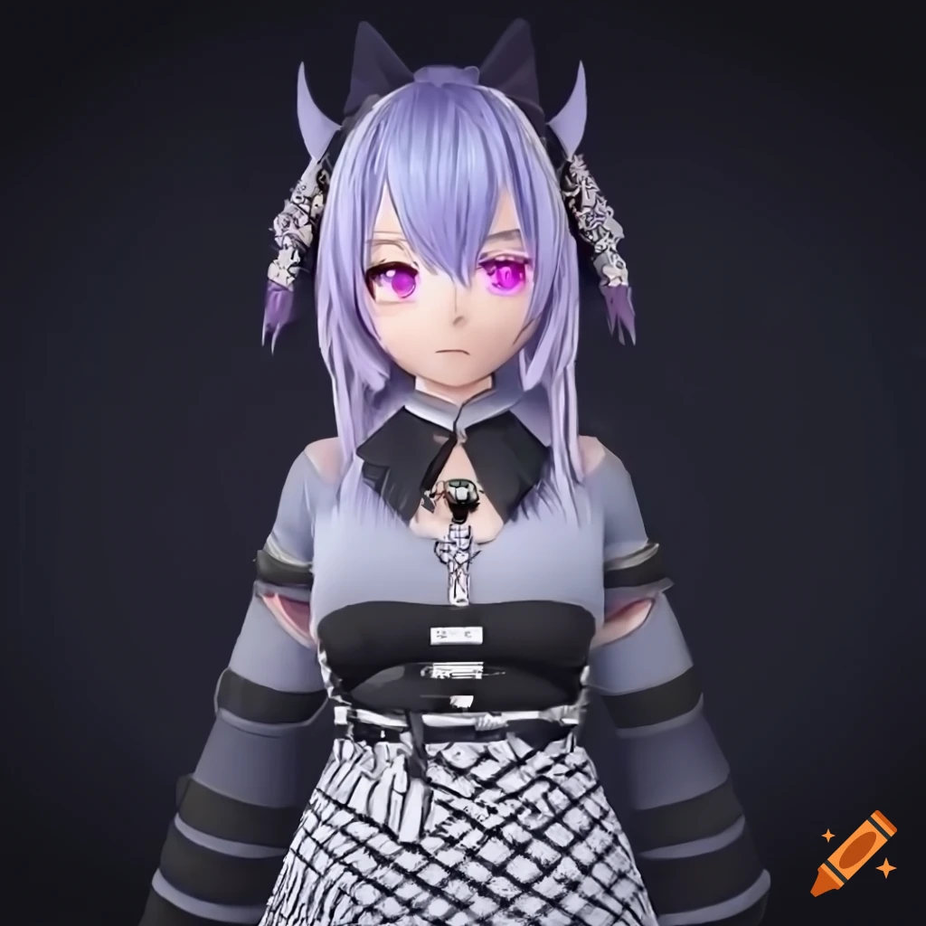 2D Vtuber model on Craiyon