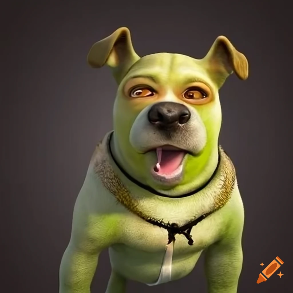Shrek dog character on Craiyon