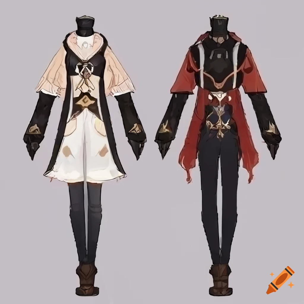 Detailed winter outfit design for a male character on Craiyon