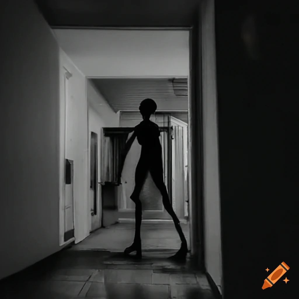 CCTV footage of an alien in front of a house on Craiyon