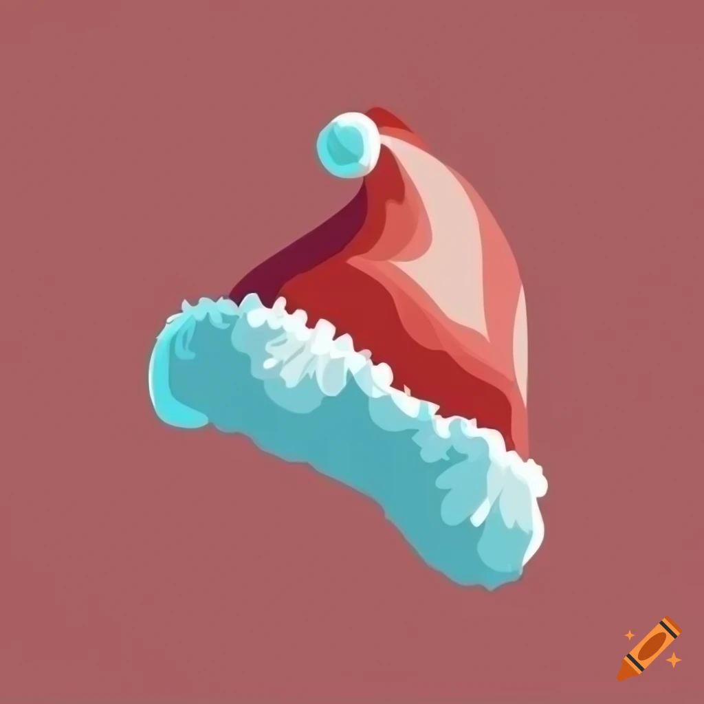Minimalist vector of a santa hat on Craiyon