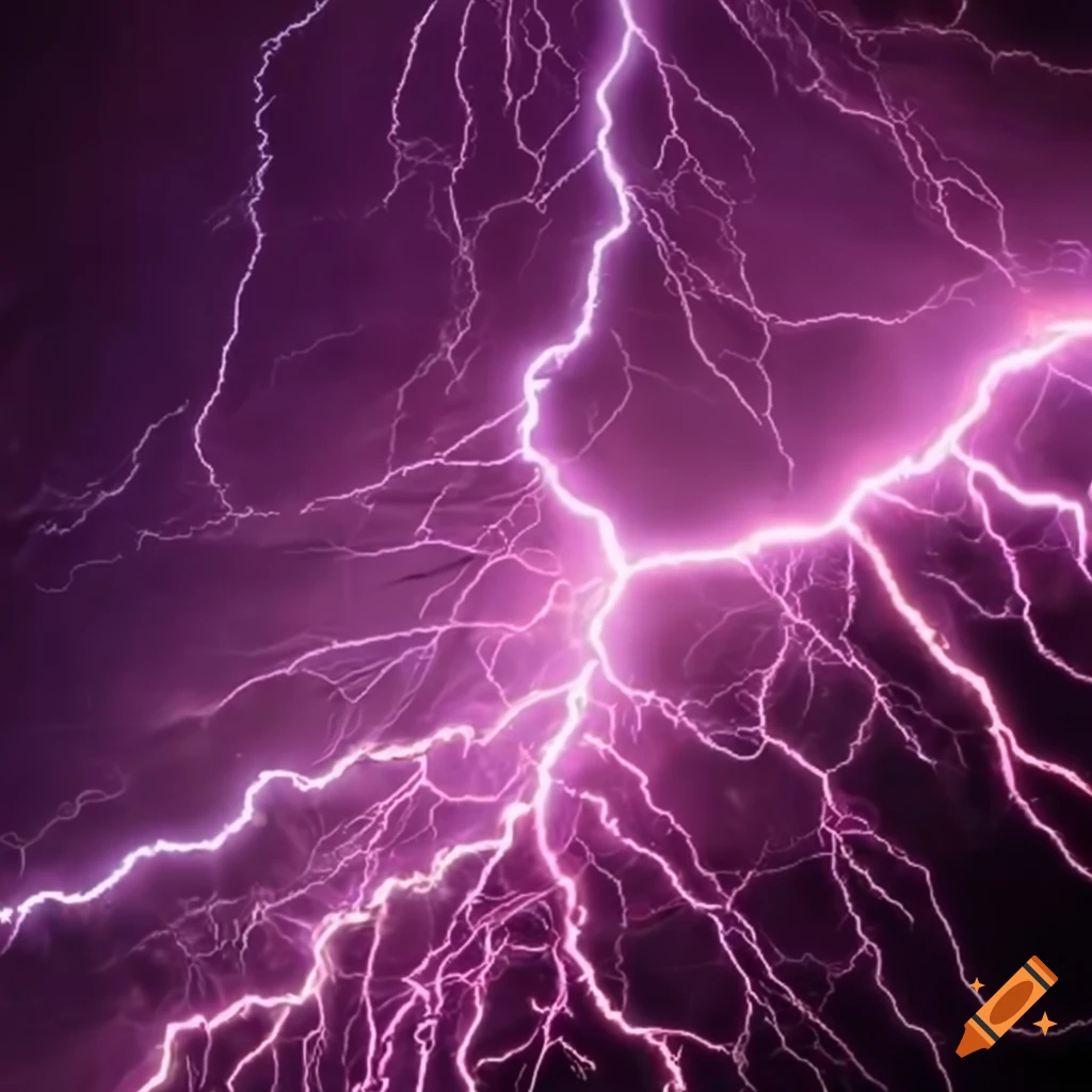 Striking pink lightning bolt on Craiyon