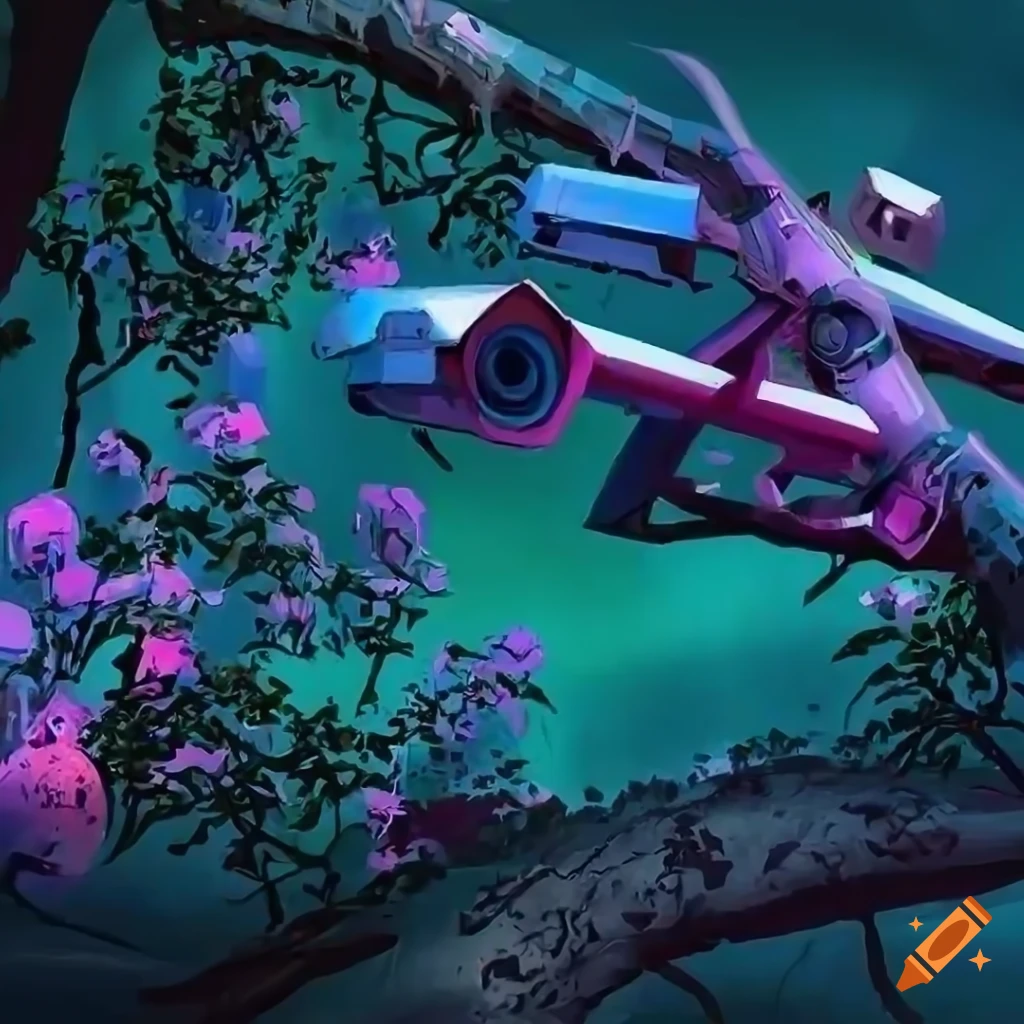 Colorful cyber punk surveillance cctv cameras on Craiyon