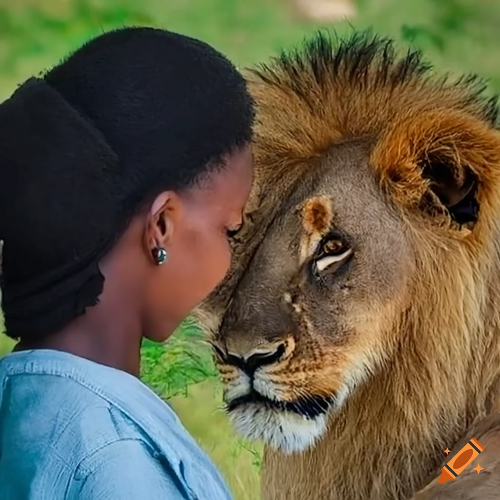 Conservationist saving lions in Tanzania on Craiyon
