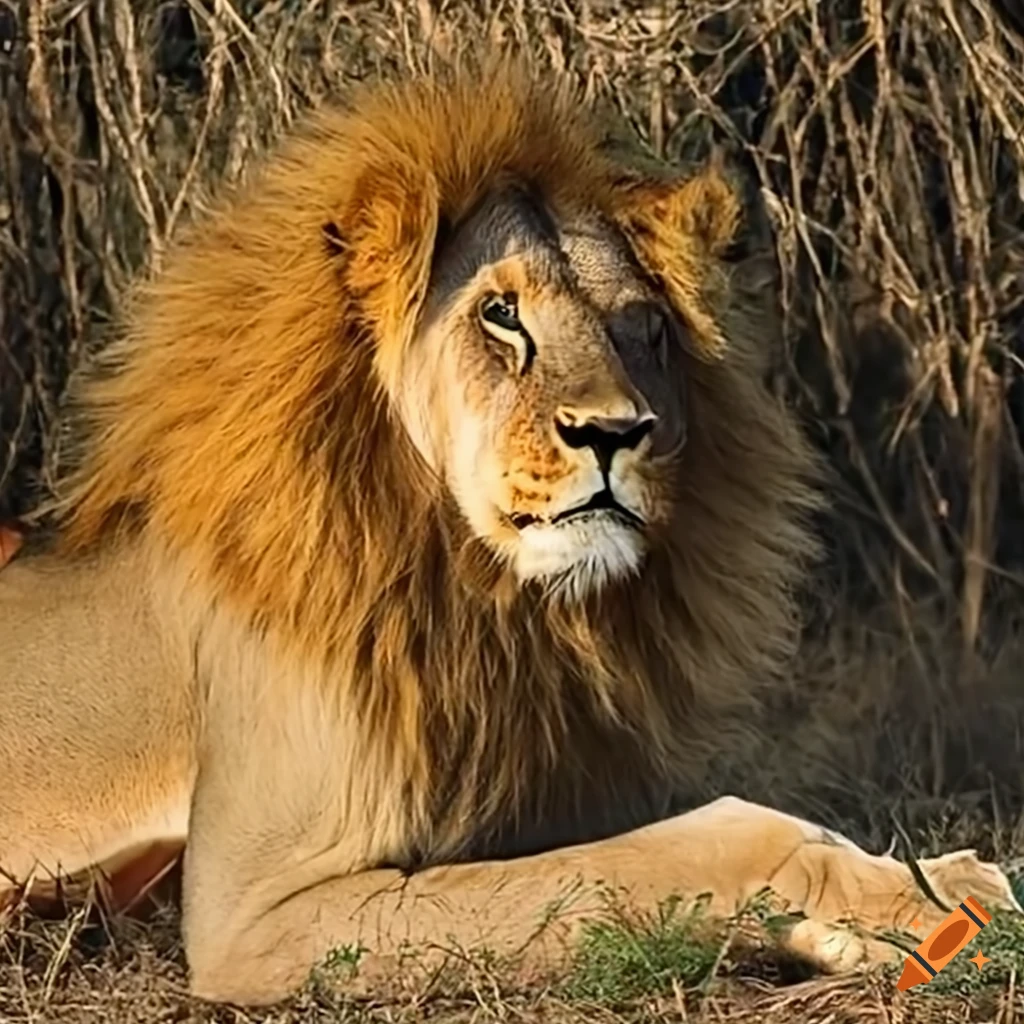 Conservationist saving lions in Tanzania on Craiyon
