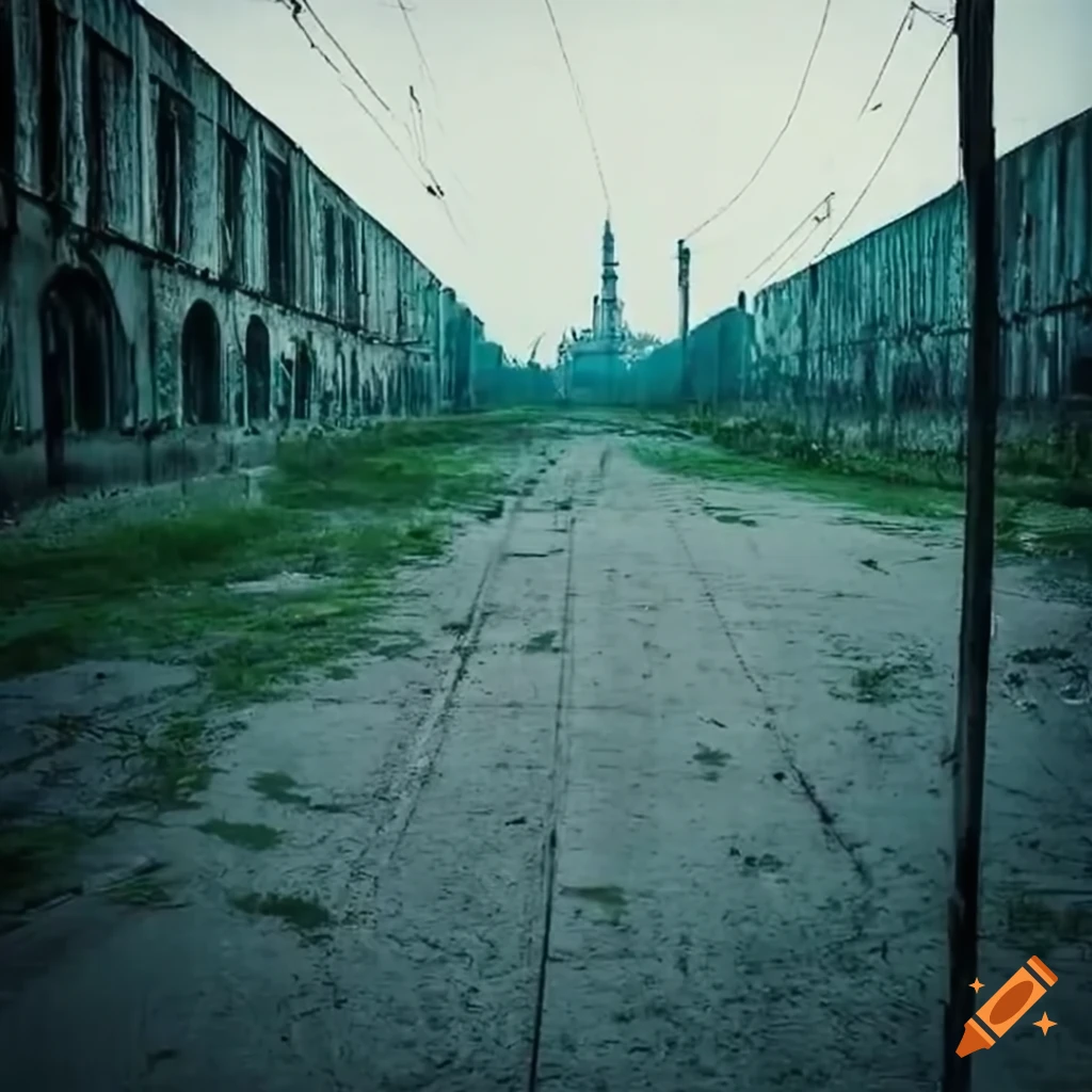 Eerie decaying post-soviet cityscape on Craiyon