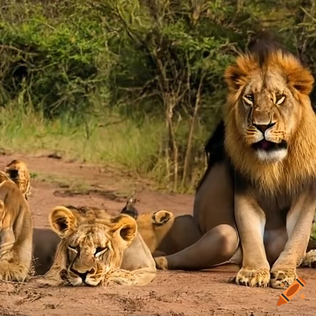 Dedicated conservationist working to save lions in tanzania on Craiyon