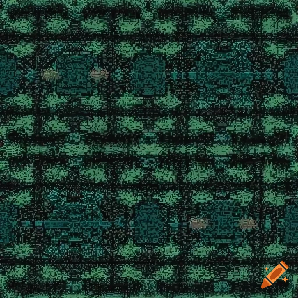 Seamless retro-style pixel art nature scene on Craiyon